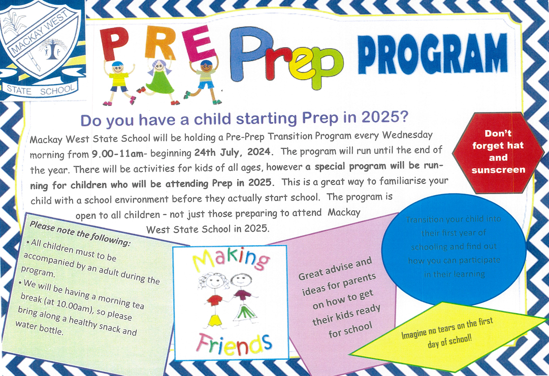 Pre-Prep Transition Program for Students Enrolling for Prep in 2025